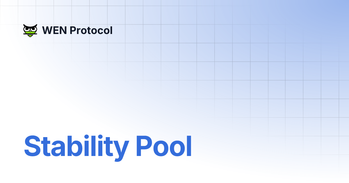 Stability Pool | WEN Protocol